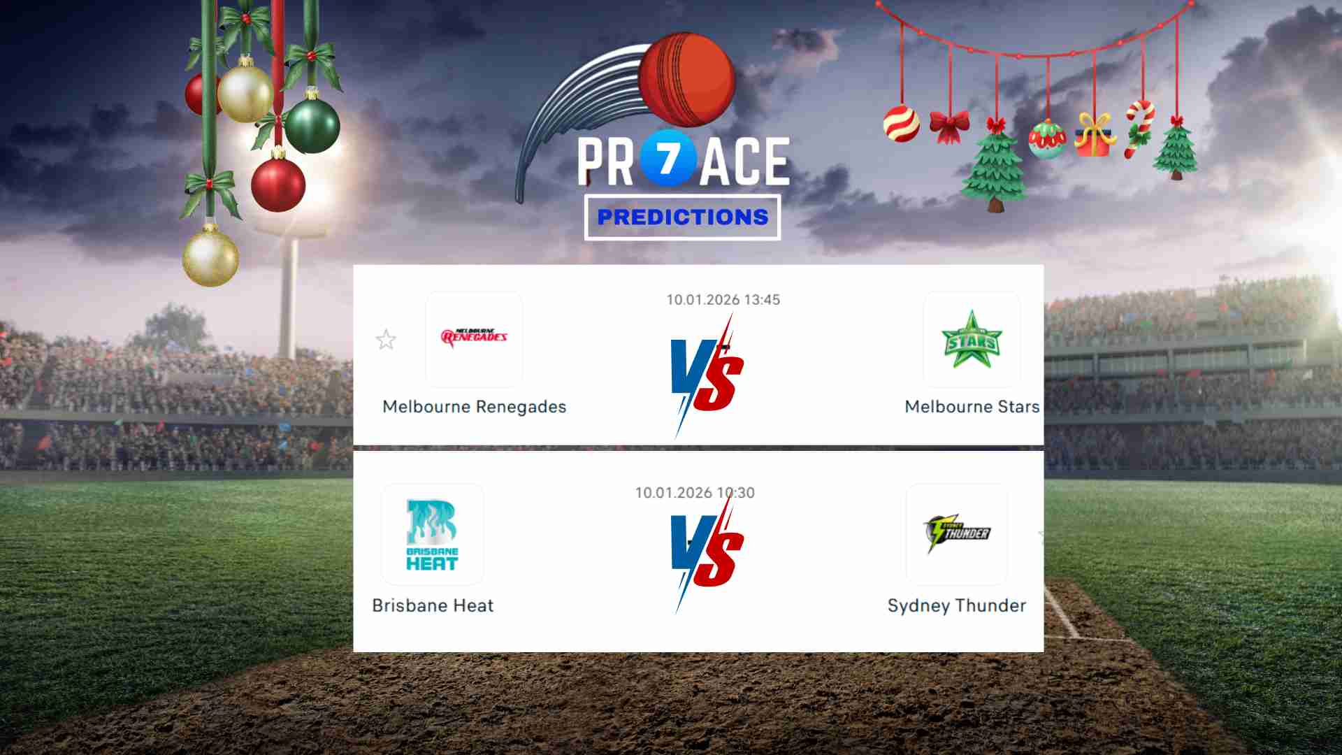 ProAce BBL 2026 Best Predictions - Jan 10